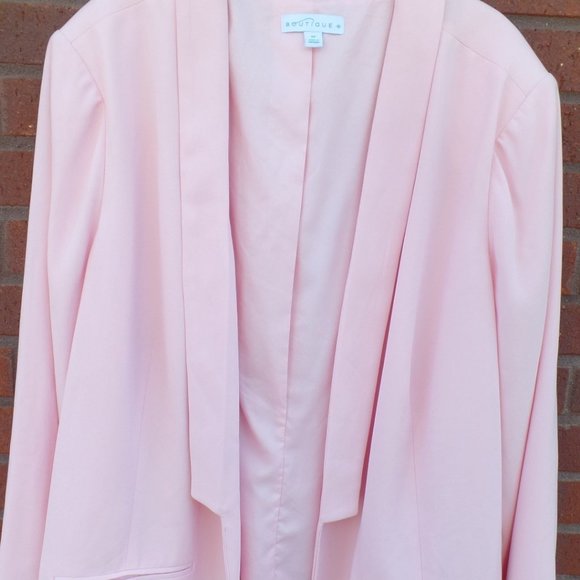 Boutique | Jackets & Coats | Boutique Pale Pink Open Front Lined Jacket ...